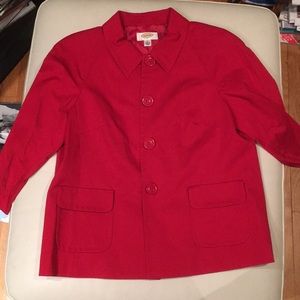 Talbots | Jackets & Coats | Talbots Bright Red Half Trench Coat | Poshmark